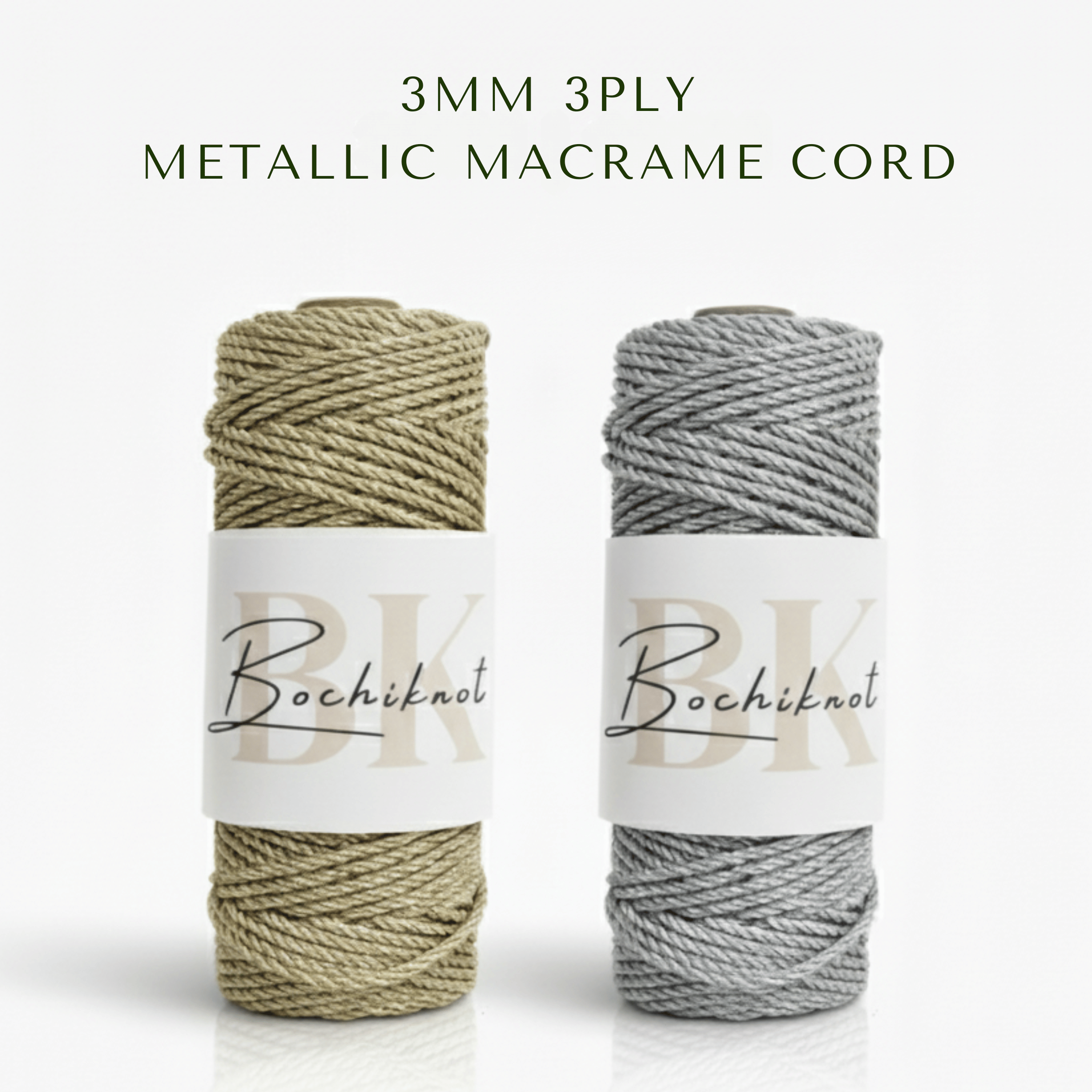 Bochiknot Metallic Macrame Cord 3mm x 100m — a perfect blend of ...