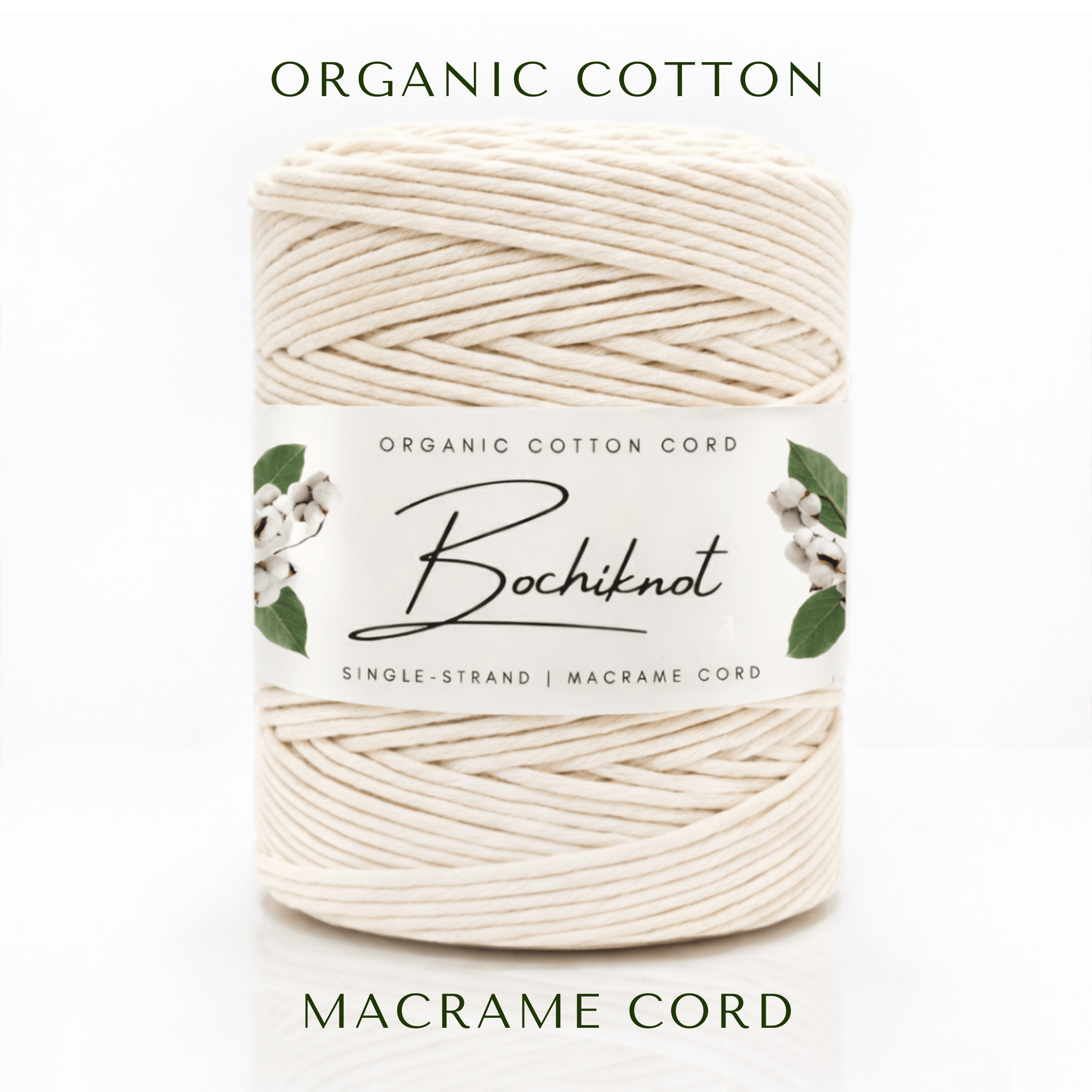 Bochiknot Organic Macrame Cotton Cord – Jumbo Roll (3mm / 4mm)
