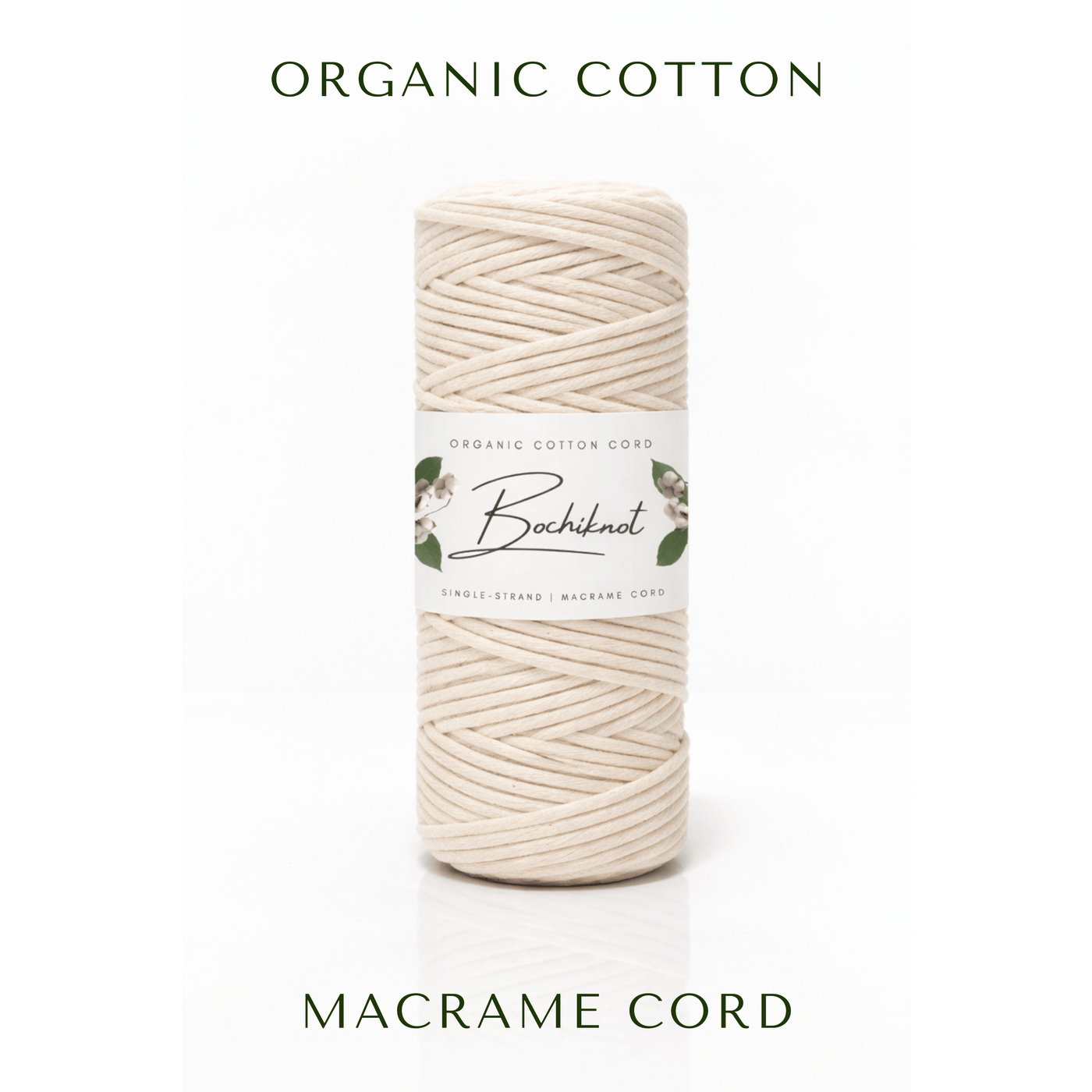 Bochiknot Organic Macrame Cotton Cord – Petite Roll (100m)